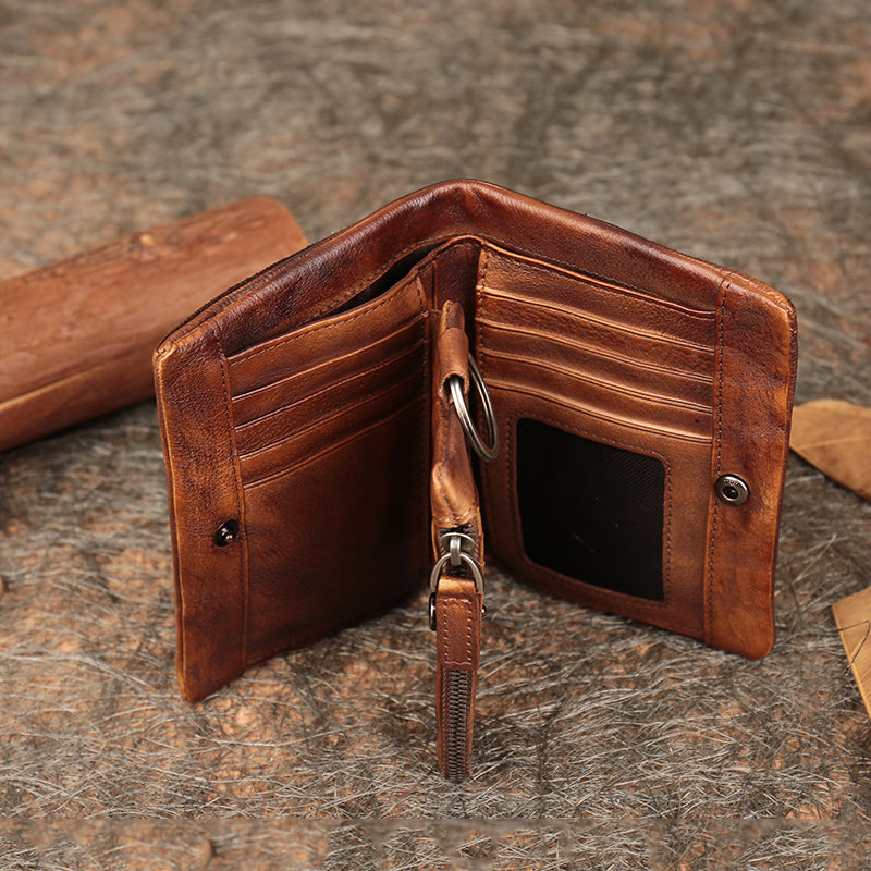 Mens Wallet With Keychain Small Keychain Wallets Leather Keychain Wall ...