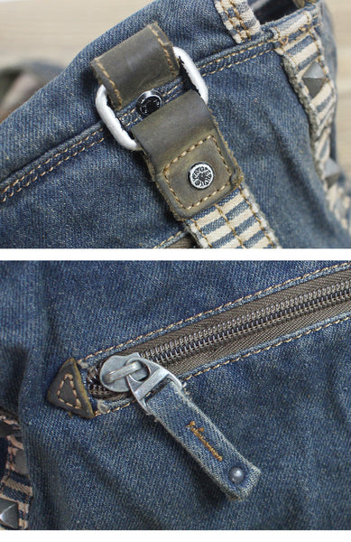 Denim Side Bags Womens Blue Denim Messenger Bag Vintage Denim Shoulder ...