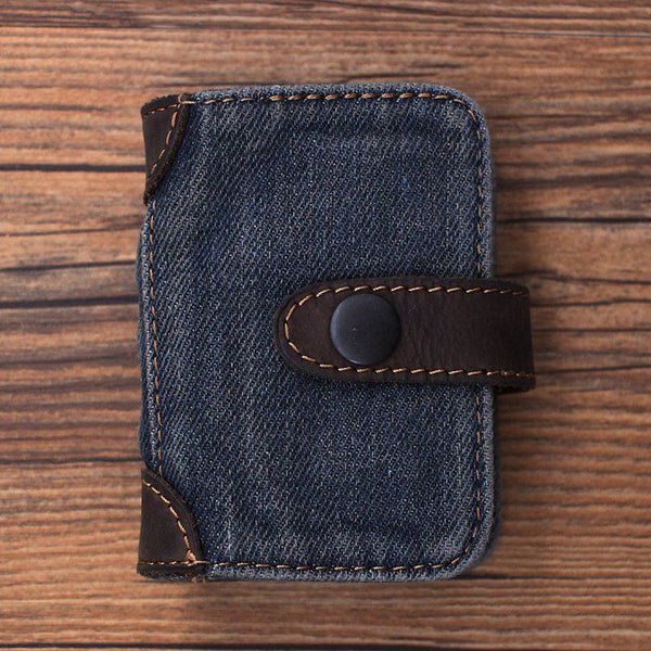 Denim Bifold Mens Card Wallet Denim Card Holders Card Wallets For Wome ...