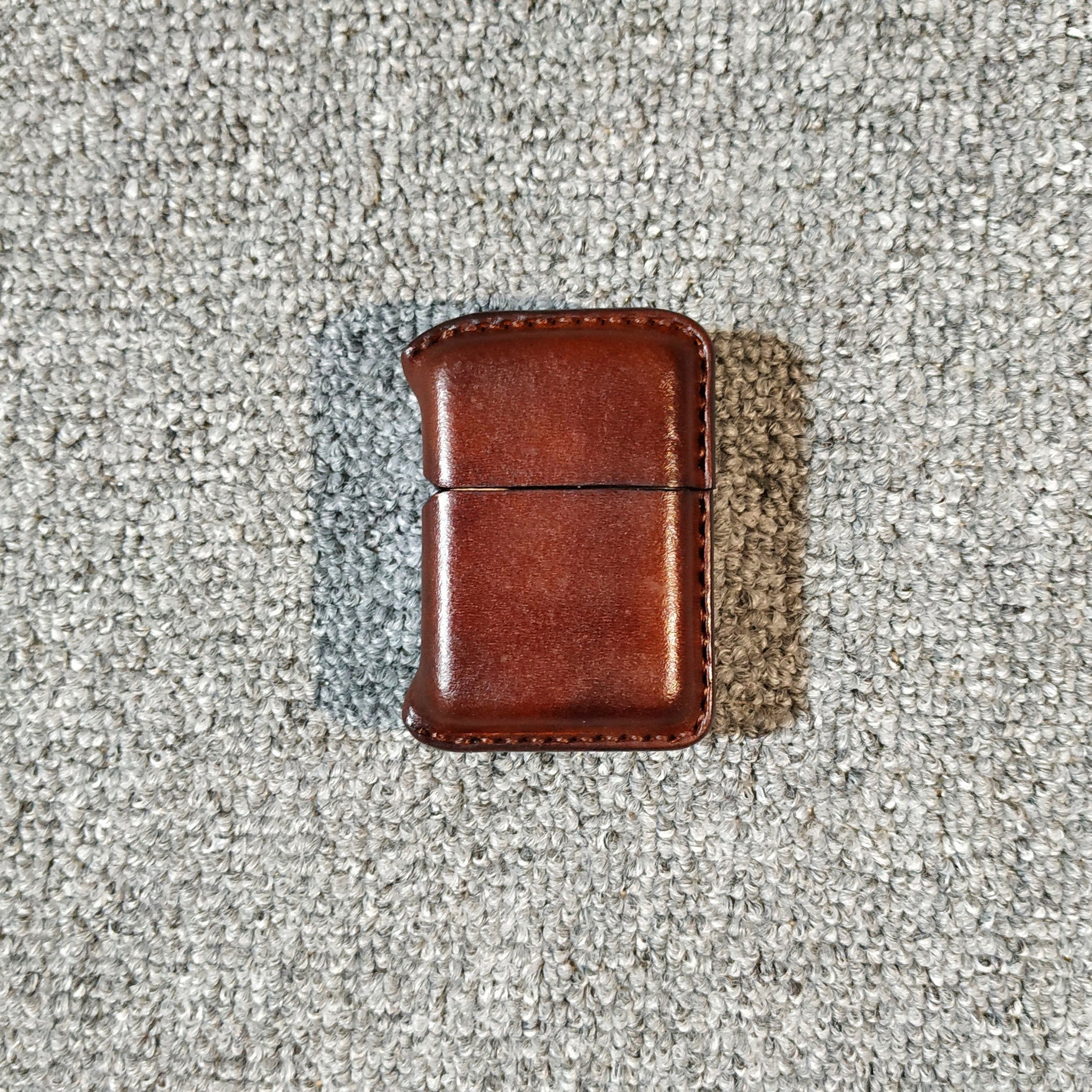 Handmade Mens Green Leather Zippo Lighter Pouch Personalization Biker ...