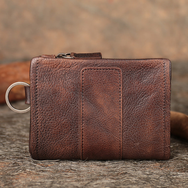 Mens Wallet With Keychain Small Keychain Wallets Leather Keychain Wall ...