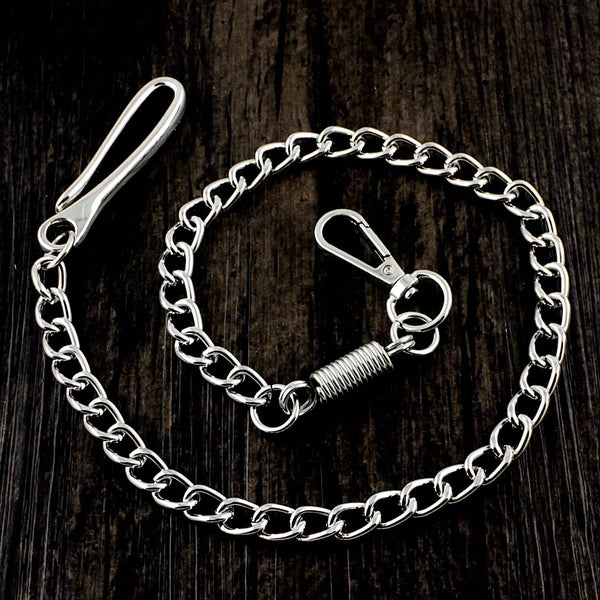 Silver Mens Wallet Chain Pants Wallet Jeans Chain Punk Biker Wallet Ch ...