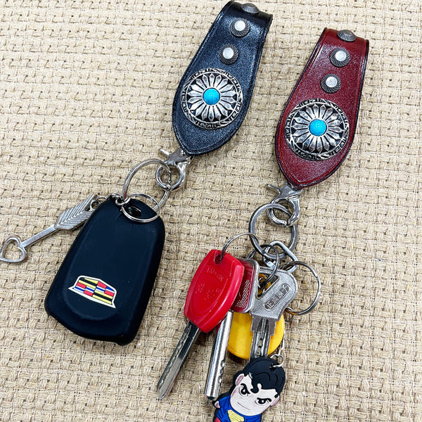 Handmade Leather Belt Loop for Biker Wallet Chain Belt Loop with Clip ...