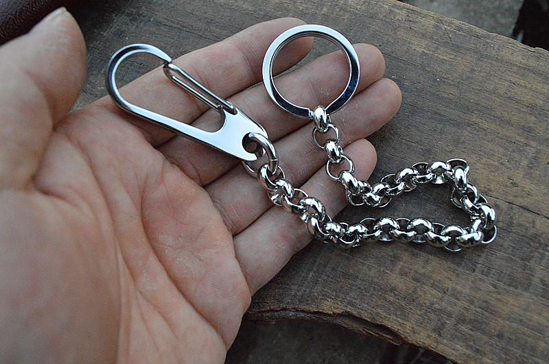 Solid Stainless Steel Cool Punk Rock Wallet Chain Biker Trucker Wallet ...